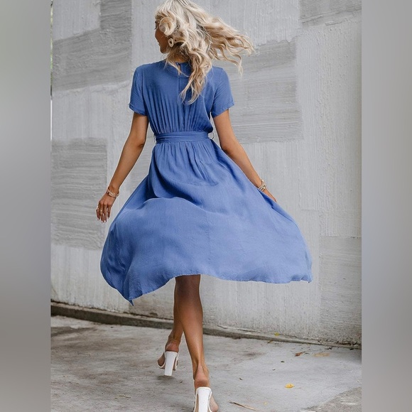 Simplee | Dresses | Small Simplee Womens Striped Linen Long Dress ...